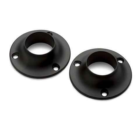 Rod Modular Matte Black Fittings - 25mm Round Flange (pair ...